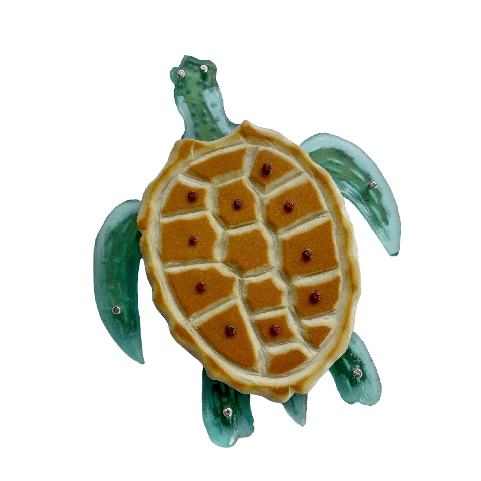 2023 Key West Creatures - One of a Kind Large Sea Turtle Brooch ...