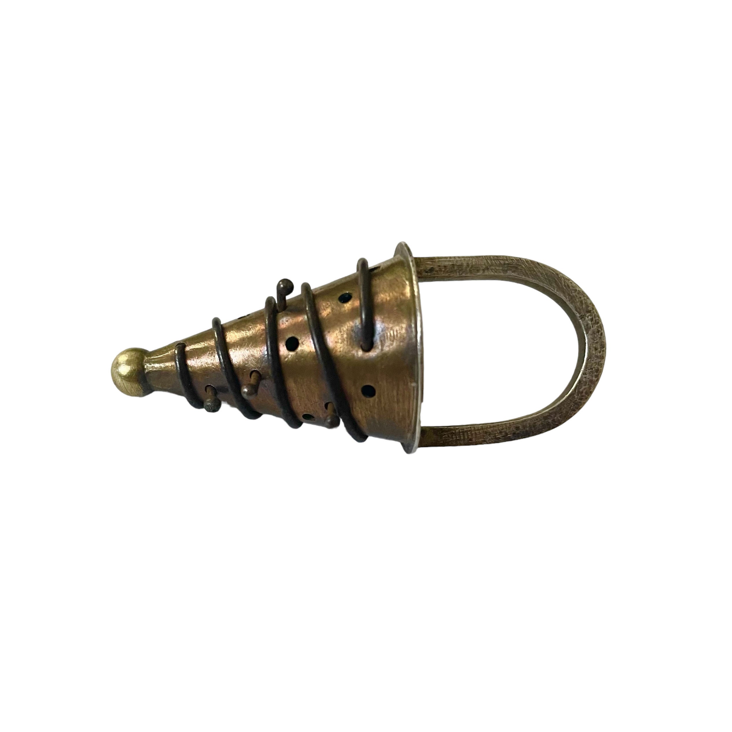 Mixed Metal Hollow Cone Spiral Ring | Thomas Mann Design